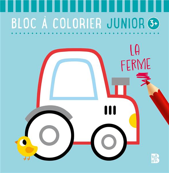 Bloc a colorier junior 3+ la ferme - Livres jeux et d'activités | Cultura
