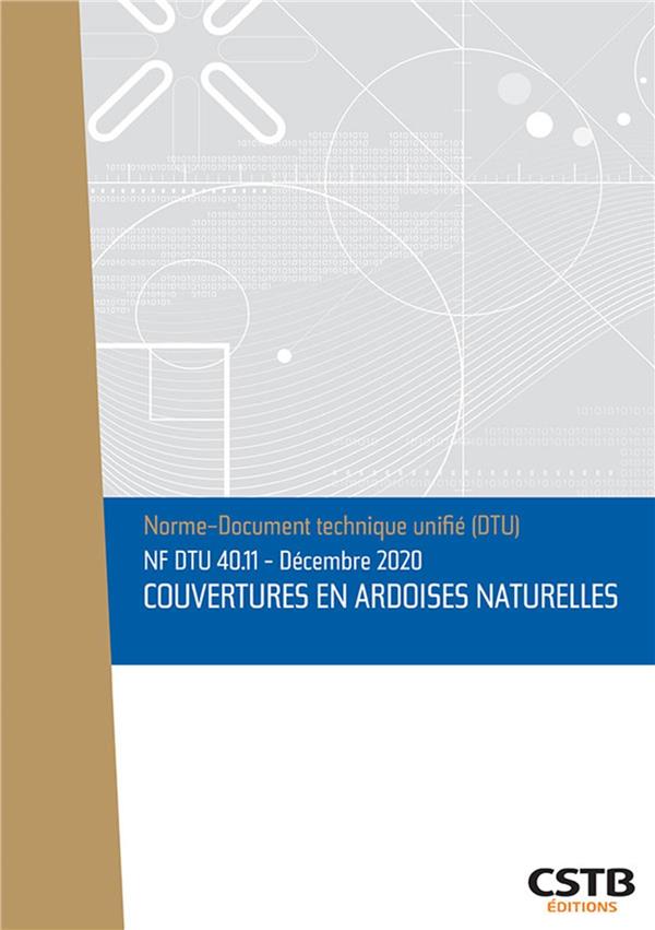 NF DTU 40.11 couvertures en ardoises naturelles | Cultura