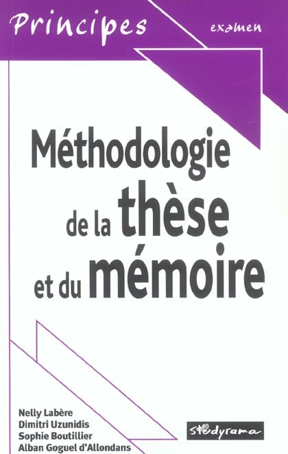 Méthodologie de la thèse et du mémoire : Collectif - 2844722989 | Cultura