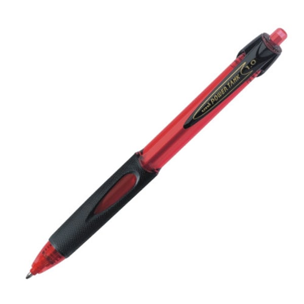 Stylo bille - Rouge - Power Tank - Pointe moyenne - Uni-ball - Stylos ...