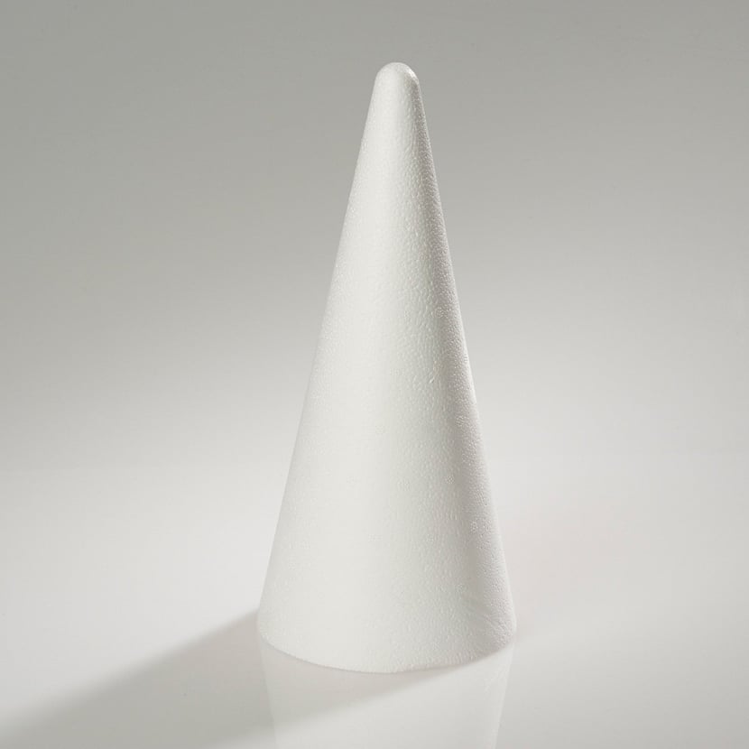 Cône - polystyrène - 25 cm - Cultura - Supports Polystyrène - Supports ...