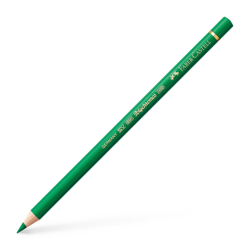 Crayon de couleur - Faber-Castell - n°163 vert émeraude - Polychromos ...
