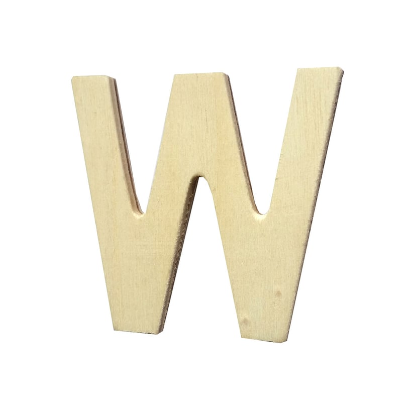 Lettre W majuscule - bois - 5 cm - Créalia | Cultura